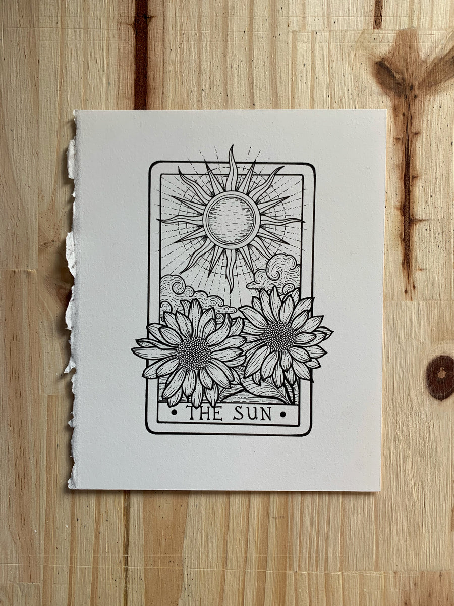 The Sun Tarot Card Original – Strat Lacy Art